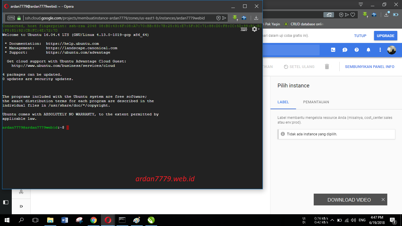 Cara Install LEMP di VM GCP Ubuntu Menggunakan Serverpilot Via Akses SSH | Ardan7779