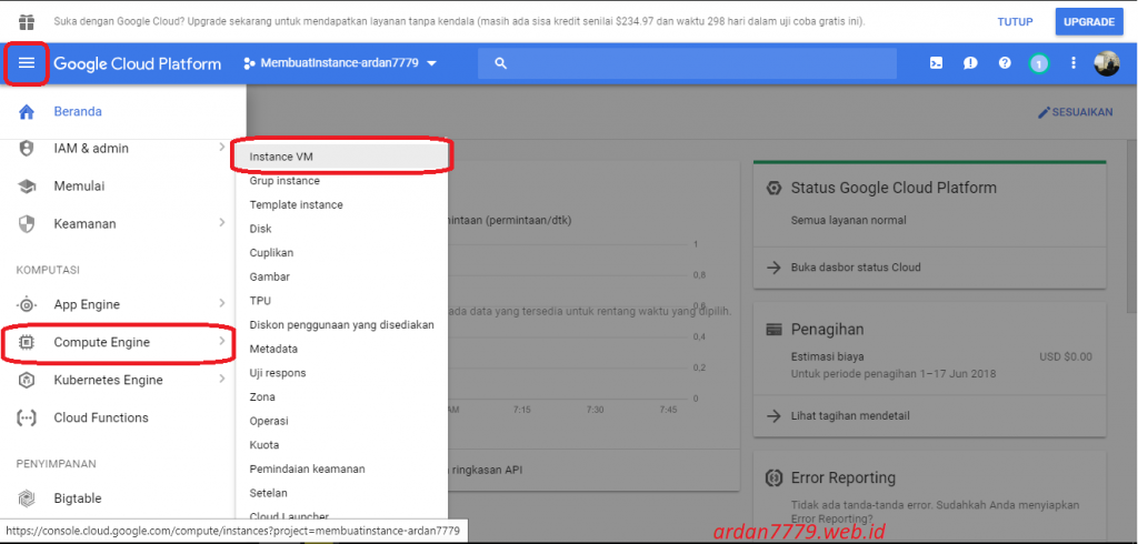 Cara Mudah Membuat Cloud Server GCP (Google Cloud Platform) dan ...