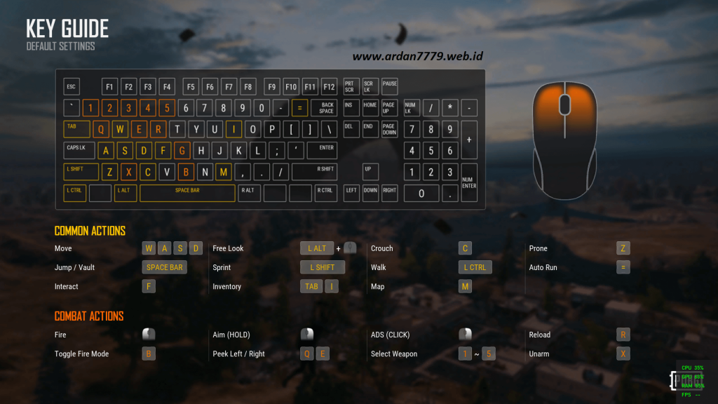 Key Guard / Panduan Keyboard PUBG Lite | Ardan7779